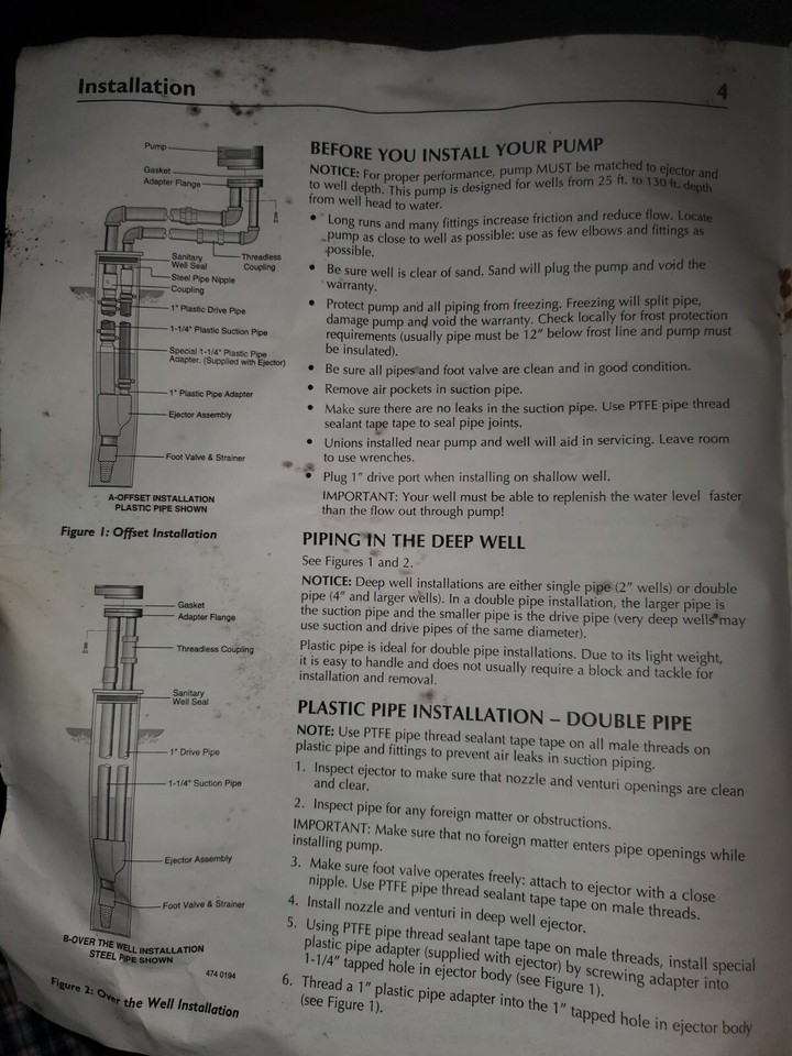 3/4 hp Sta-Rite deep well jet pump ssjd works fine | eBay