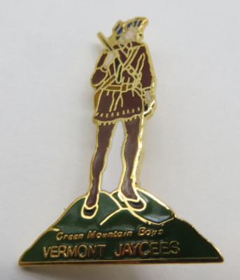 GREEN MOUNTAIN BOYS Vermont Enamel Pin JAYCEES PIN Revolutionary War ...