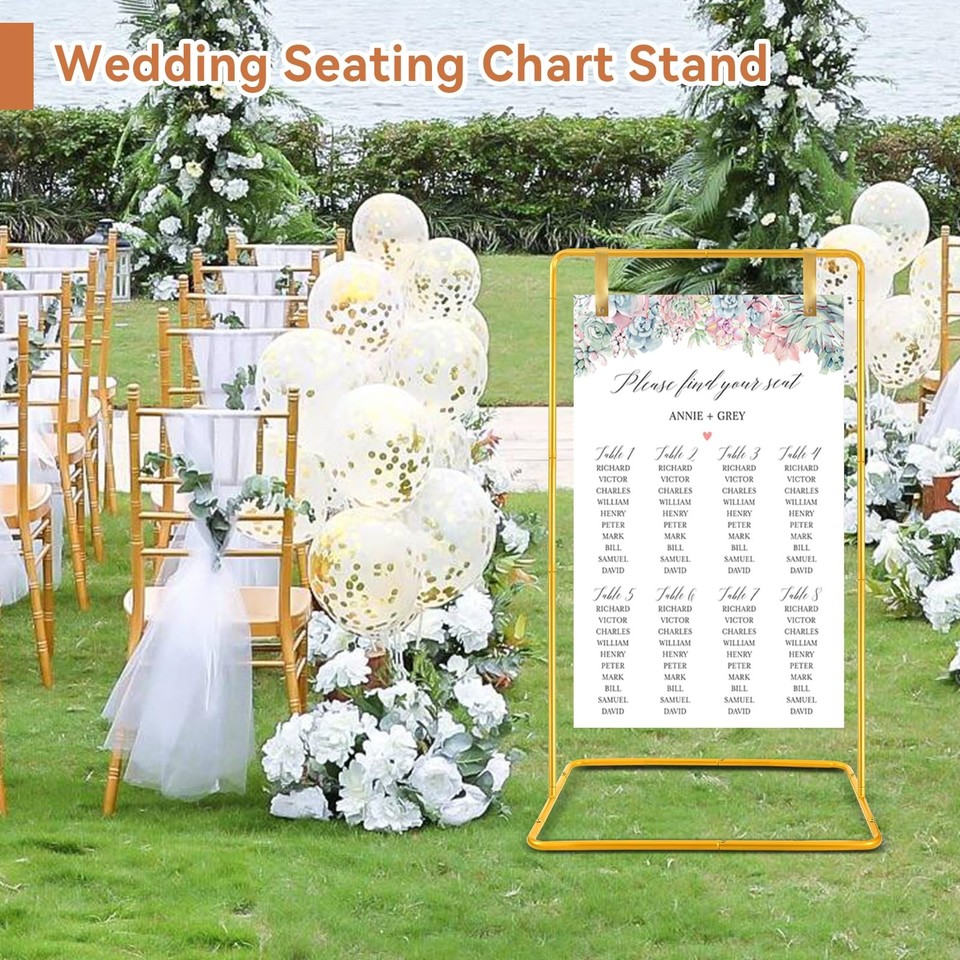 Wedding Welcome Sign Stand, 68”x31”x 20” Heavy Duty Easel Stand for ...