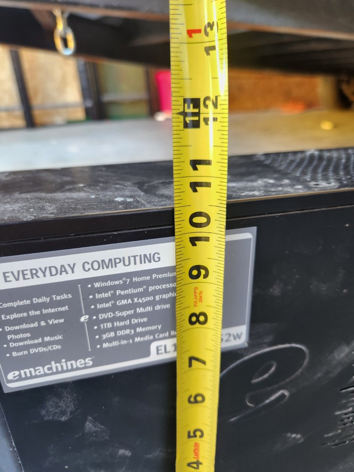 eMachines EL1852G-52w Mini-Tower PC E5800 3GB 64bit Windows 7 Home, CPU ...