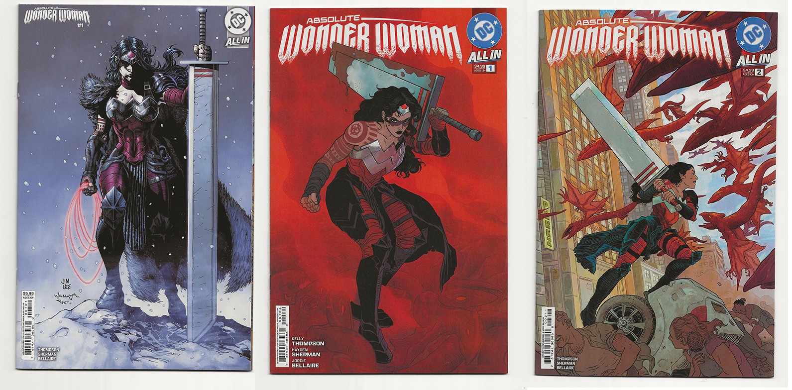 Absolute Wonder Woman: #1 Jim Lee CVR C 1st print + #1 Second print ...