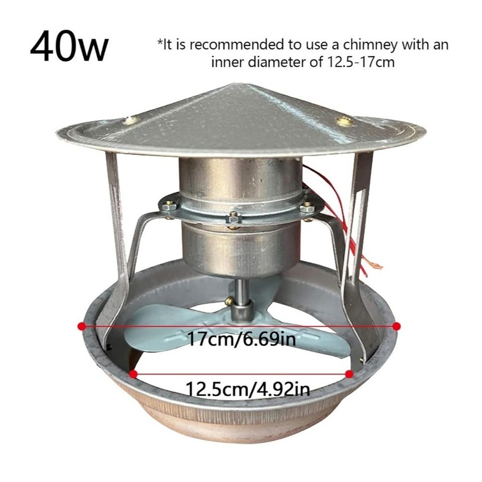 Installation Kit Kitchen Ventilation Flue Fan 40W Motor Metal ...