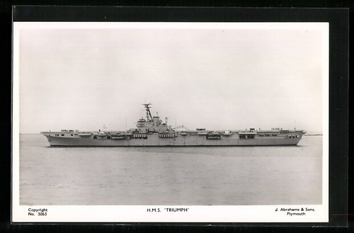 Ak Warship HMS Triumph on the Sea | eBay