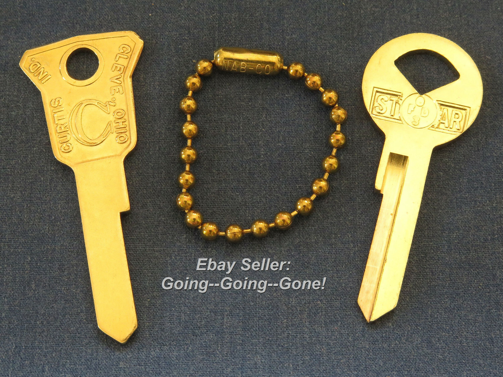 RARE! SET LINCOLN MERCURY KEY BLANKS SOLID BRASS 1952-1958 H15 H16 ...