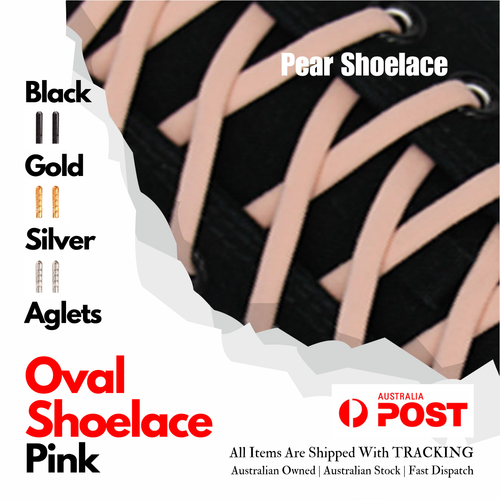 Oval Elastic Shoelace Pink Shoe Boot Lace Nike Adidas Reebok Asics Puma ...