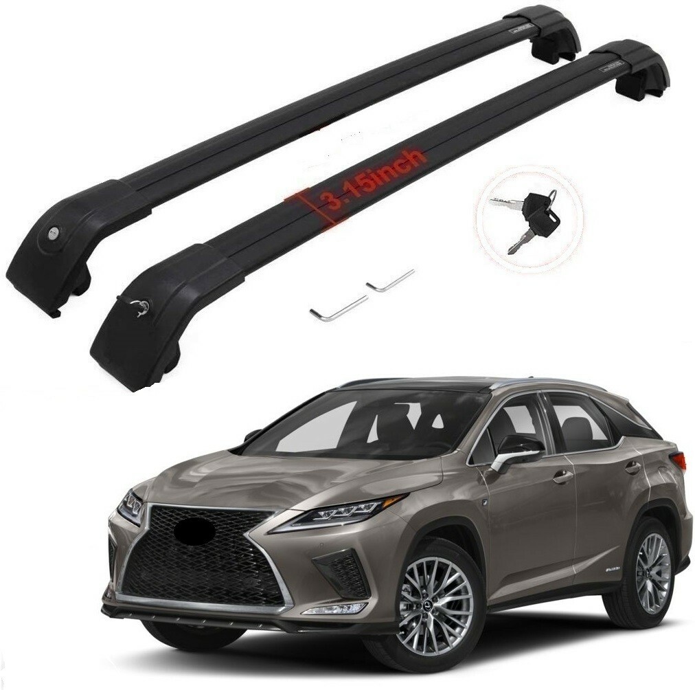 2P for Lexus RX RX350 RX450 2016-2022 Roof Rack Rail Cross bar luggage ...