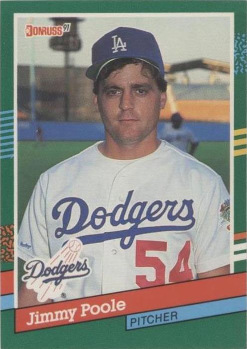 1991 Donruss - Jim Poole #655 2 White Stripes on Right (RC) for sale ...