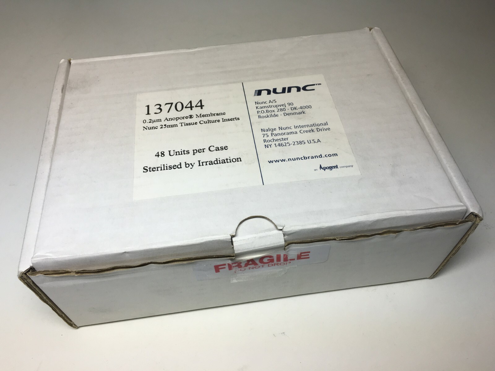 Qty. of 2 boxes 96 Nunc 137044 0.2um Anopore Membrane 25mm Tissue ...