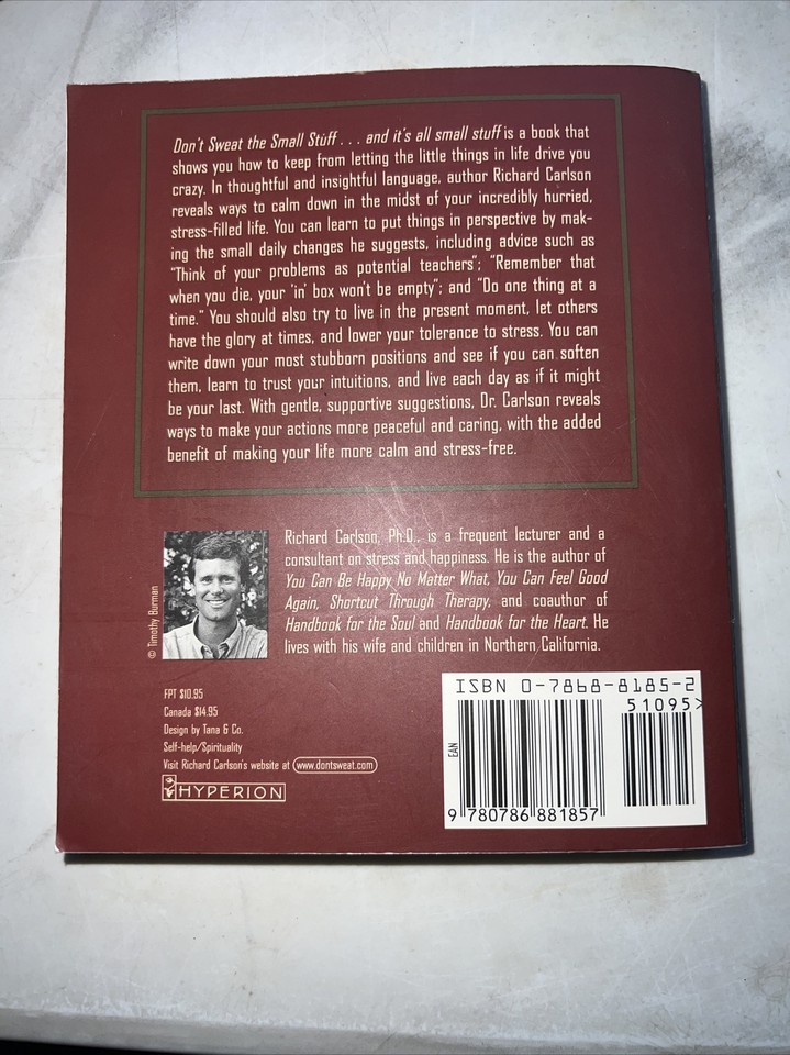 Don’t Sweat The Small Stuff… and it’s all small stuff Book By Richard ...