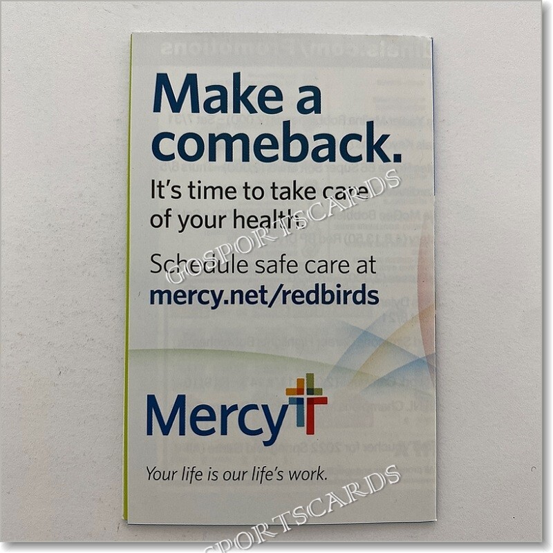 2021 Springfield Cardinals Pocket Schedule St Louis Dylan Carlson Minor ...