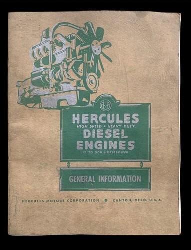 1950 Hercules Hi Speed / Heavy Duty Diesel Engines 12-500 Horsepower ...