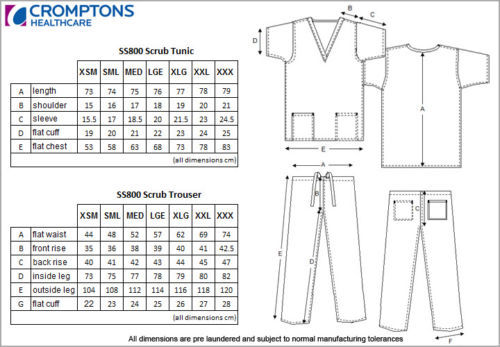 Medical Scrub Uniform SHIRT or TROUSER , Unisex NHS Compliant Hospital ...