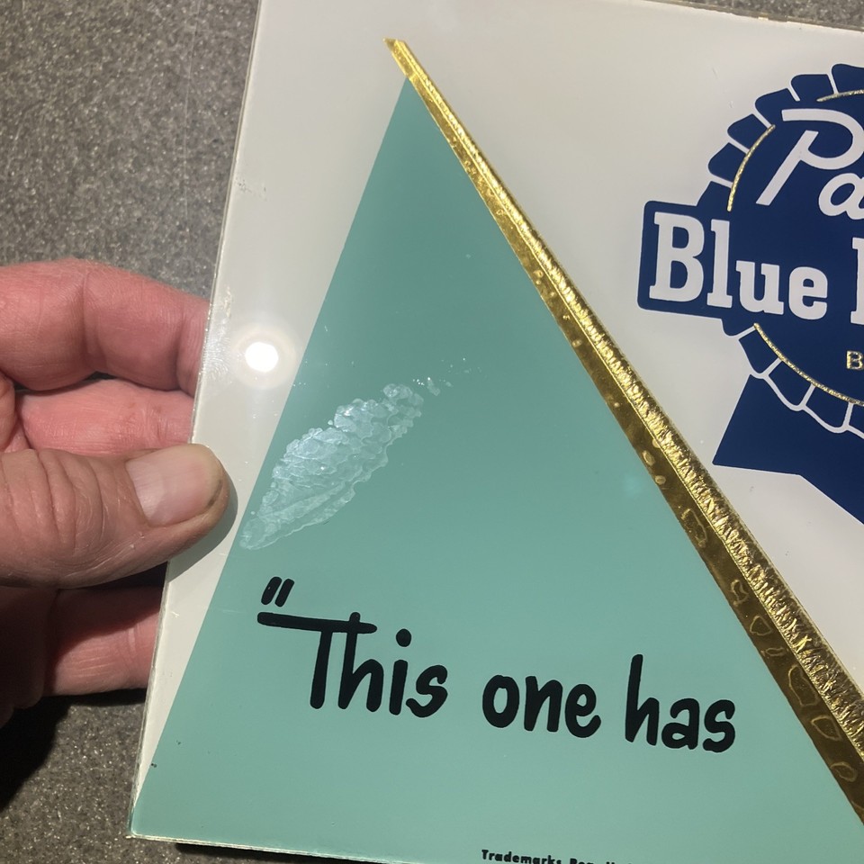 PABST BLUE RIBBON BEER #R-617""THIS ONE HAS THE TOUCH"" REVERSE ON ...