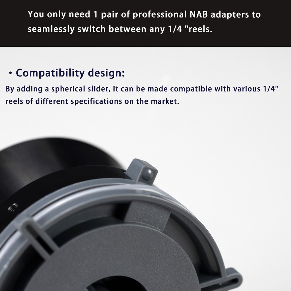 2X Metal Silve NAB Hub Adapter For STUDER REVOX AKAI Reel to Reel Tape ...