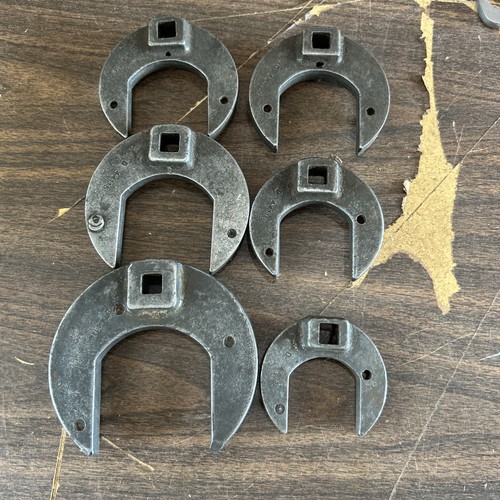 6 Piece 1/2" Drive Gland Nut Open End Crowsfoot Wrench Set D44111 Thru ...