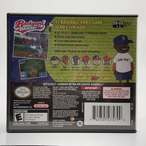 Backyard Baseball '09 DAVID ORTIZ Nintendo DS, 2008) CIB COMPLETE ...