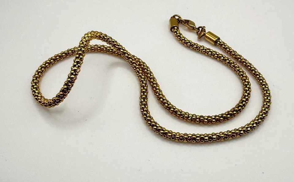 Vintage gold plated Monet popcorn chain 18 inches | eBay