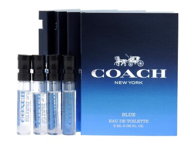 COACH BLUE EDT 2.0ml .06fl oz x 4 COLOGNE SPRAY SAMPLE VIALS FOR MEN | eBay