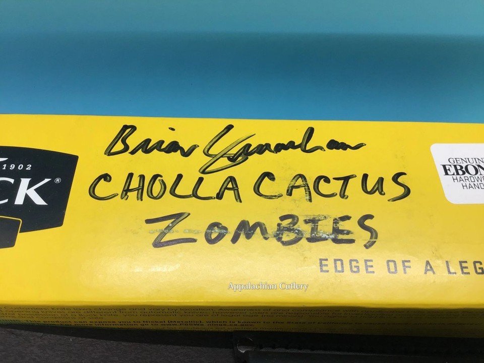 Brian Yellowhorse Custom Buck 110 Cholla Cactus Knife Zombies YH409 | eBay