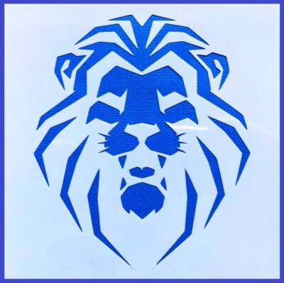 Flexible Stencil *LION FACE* Card Making Crafts Flowers Small or Medium ...