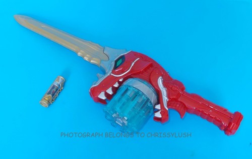 POWER RANGERS DINO SUPER DRIVE CHARGE DELUXE SABER SWORD GOLD ENERGEM ...