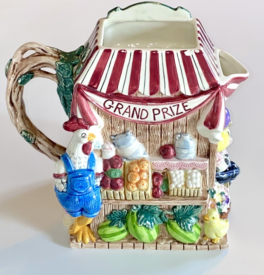 Fitz and Floyd Old MacDonald's Country Fair Pitcher /Mrs Hopper’s ...