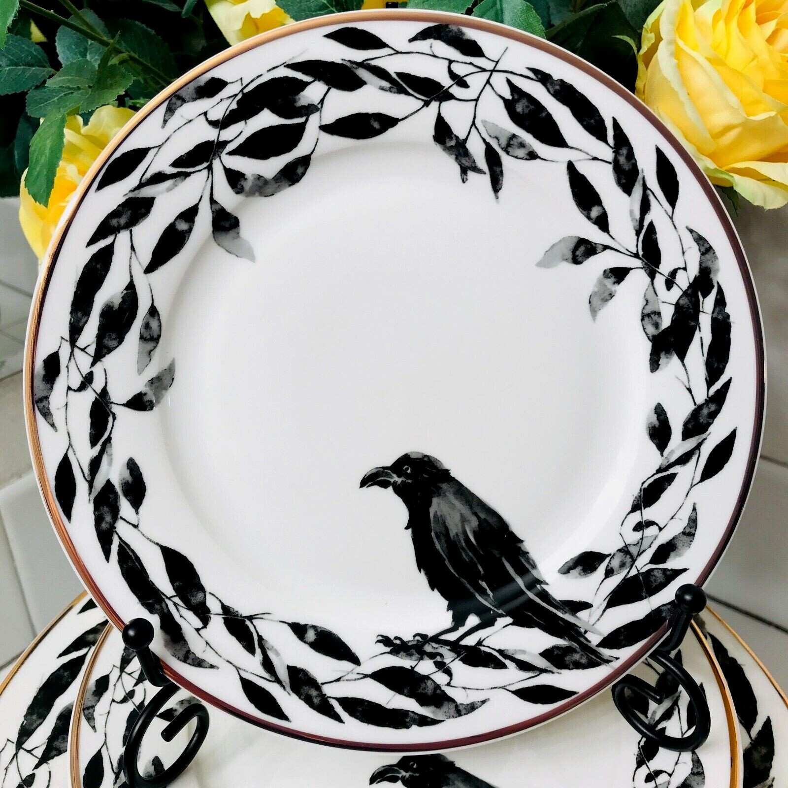 CIROA Wicked Halloween Crow Raven Salad / Appetizer Side And Dinner, 8 ...