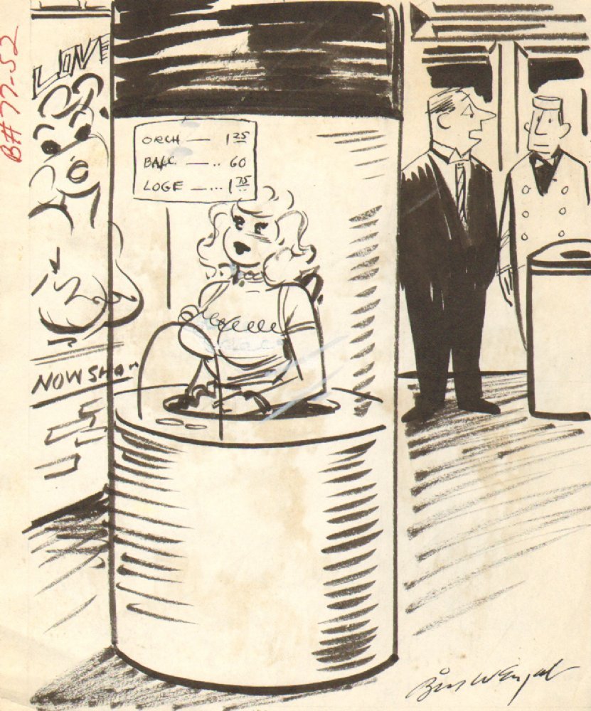 Babe in Theater Adult Gag - Signed art by Bill Wenzel | eBay