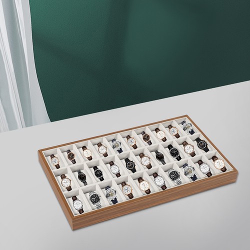 30Grids Watch Display Case Tray W/Pillow Storage Organizer Jewelry ...