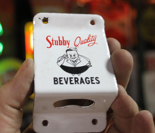 RARE 1950s STUBBY BEVERAGES SODA POP BOTTLE OPENER STAMPED METAL ...
