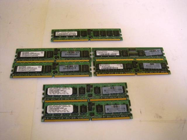Lot of 7 HP Server Memory 7 x 1GB 345113-051 PC2-3200R ECC RAM Used | eBay