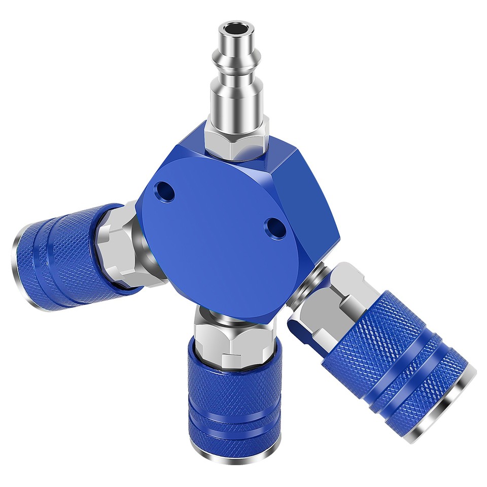 3 Way Air Manifold Air Hose Splitter Durable 1/4inch Quick Connect Air ...