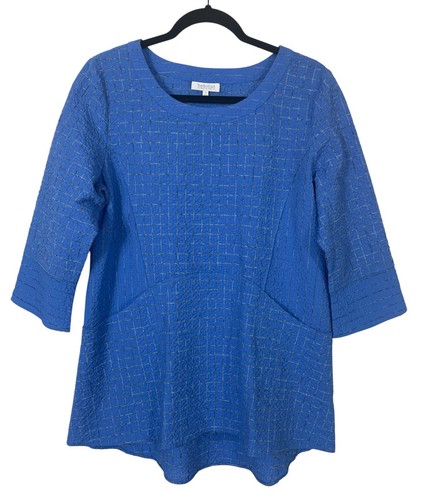 NWT Habitat Textured Pocket Tunic Ocean Blue Lagenlook Size Small | eBay