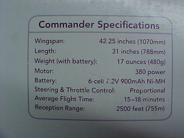 Hobby Zone Firebird Commander 2 - R/C Airplane - Needs Control Lines to ...