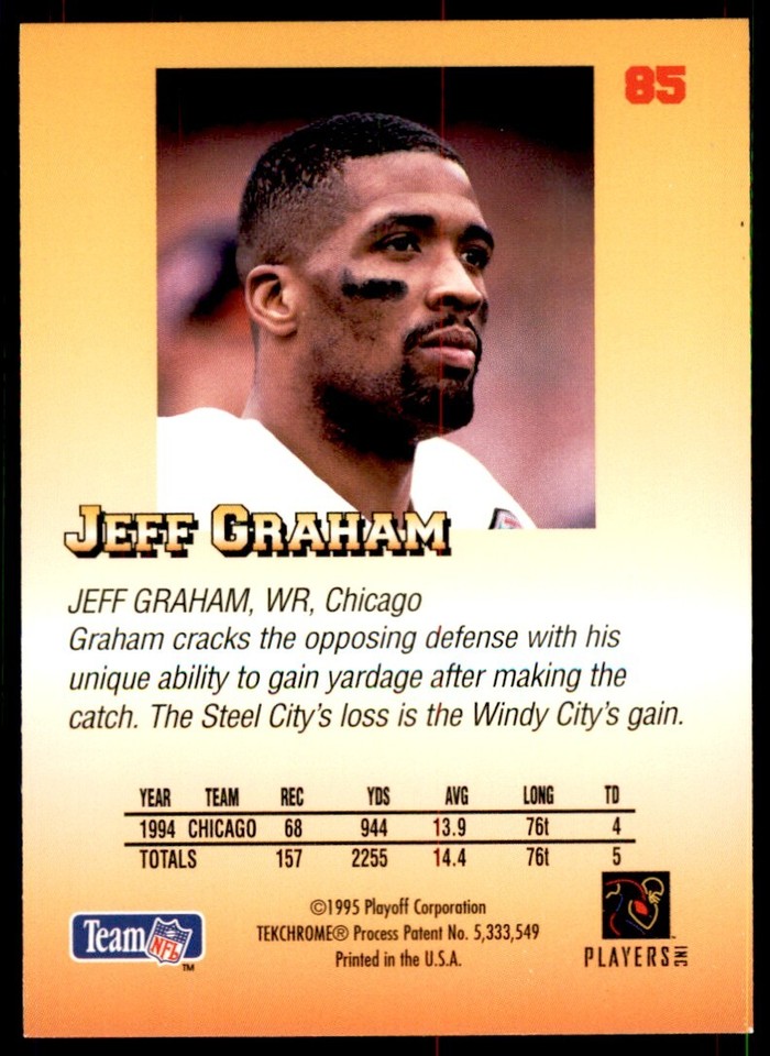 1995 Playoff Jeff Graham Football Cards #85 | eBay