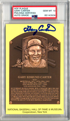 Gary Carter Signed HOF Post Card PSA Gem Mint 10 Auto, Mets, Expos | eBay
