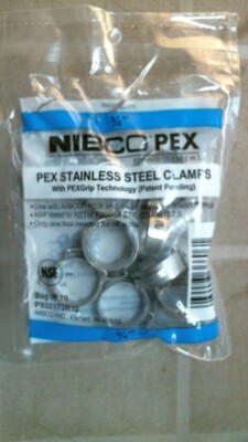Nibco Pex 36606 Pex Stainless Steel Clamps, Bag of 10, FREE SHIPPING | eBay