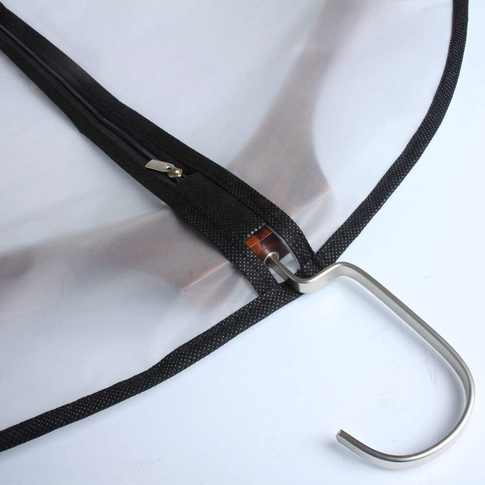 Moth Proof Garment Bags 24 x 48 Pack of 6 Black Side Breathable Clear ...