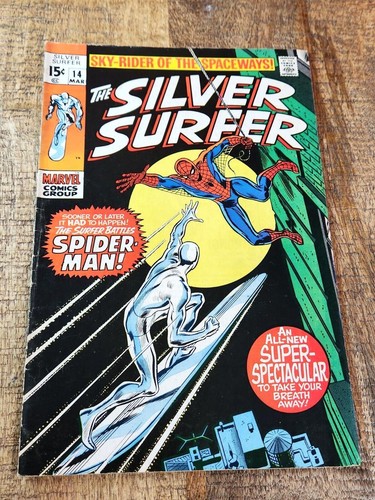 Silver Surfer #14 (Marvel Comic, Mar 1970) F/VF 7.0 Comic Book ...