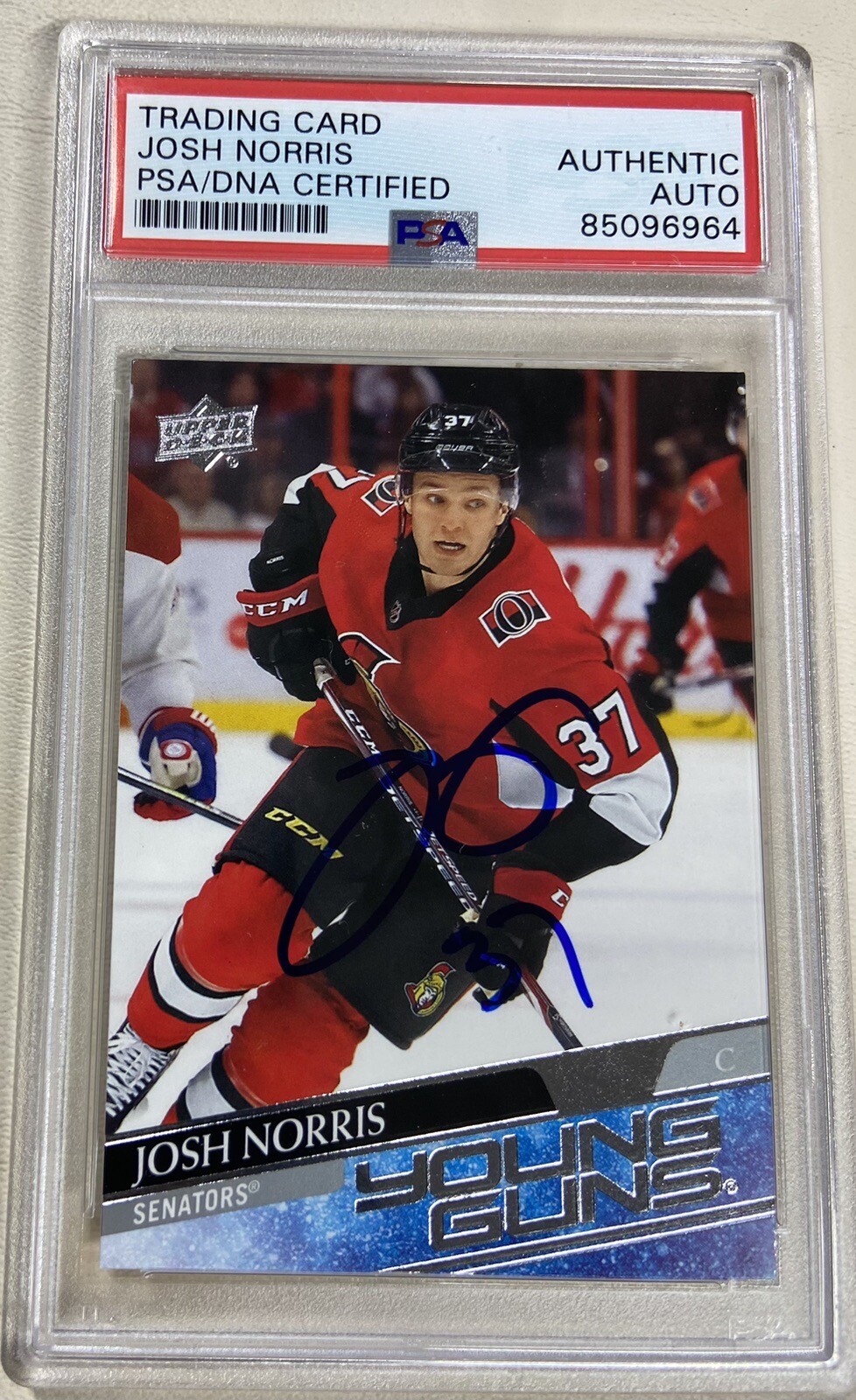 Josh Norris Signed Autograph Auto Young Guns Rookie Card RC PSA/DNA | eBay