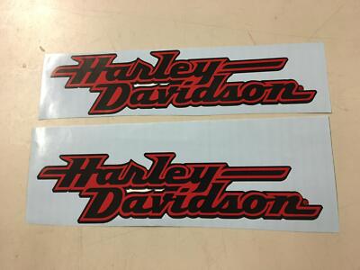 Harley-Davidson Dyna FXR Gas Tank Stickers Decals | Black Red | Genuine OEM