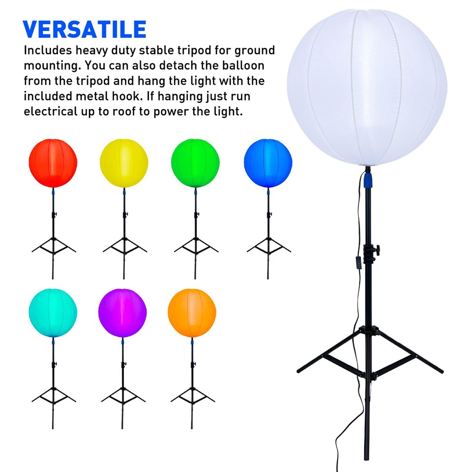 Balloon Light – 32” Inflatable - Color Changing LED - 7500 Lumens - 75 ...
