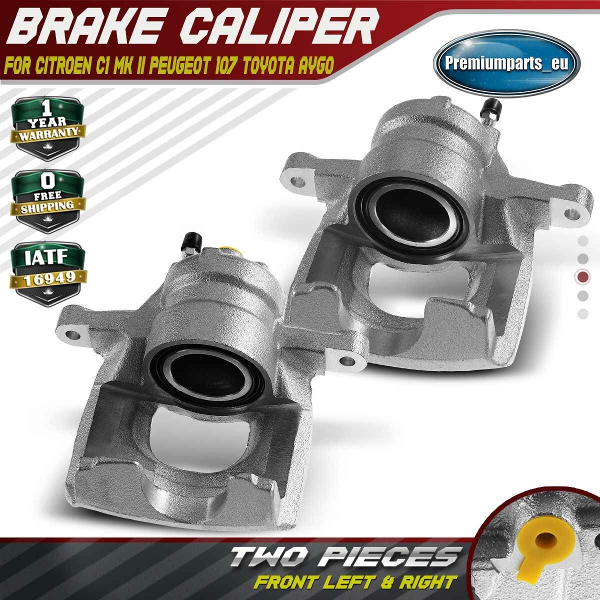 2x Brake Calipers Front Left & Right for Citroen C1 Peugeot 107 Toyota ...