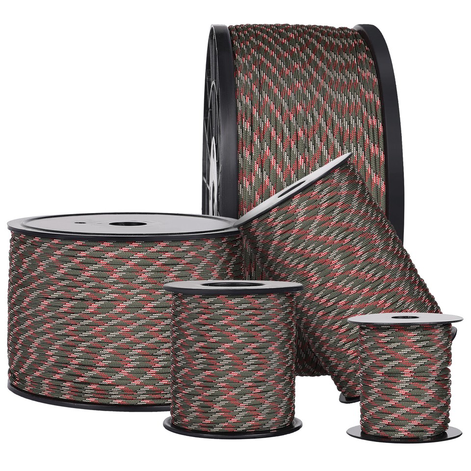 50ft-1000ft 650lb Paracord/Parachute Cord 9 Strand Nylon Paracord Rope ...