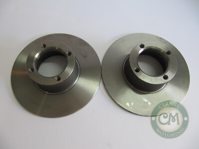 Front Brake Disc Rotors x 2 - Steel Wheels - MG Midget Austin Healey ...