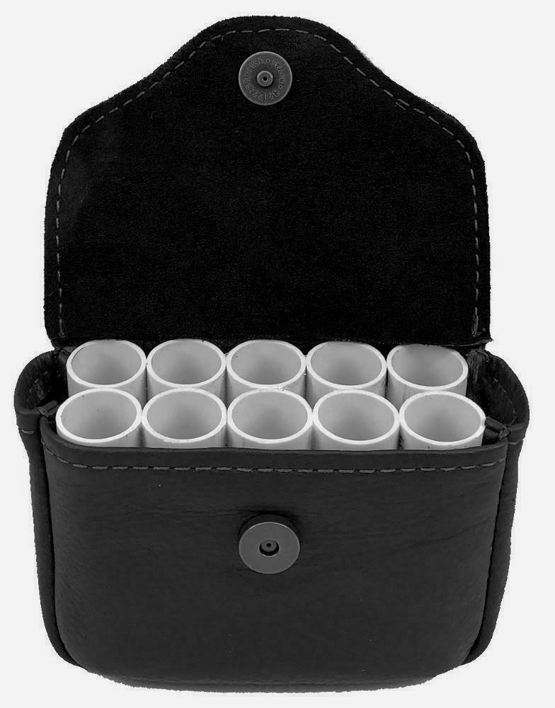 Genuine LEATHER SHOTGUN CHOKE TUBE POUCH CASE Skeet / Trap Shooting BRN ...