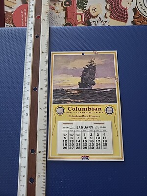 Columbian Rope Company - Ship - 1958 Calendar Complete Free Shipping | eBay
