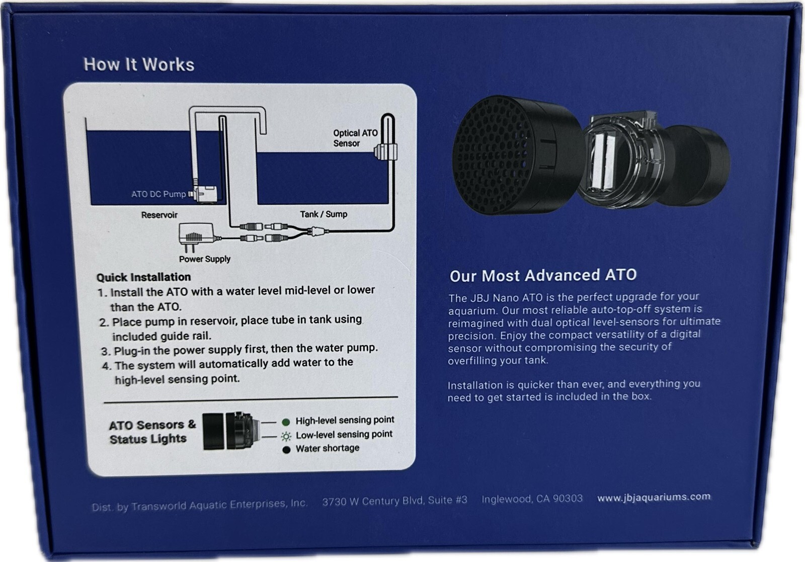 JBJ Nano ATO Advanced Kit Automatic Top off With Pump & Hose Aquarium ...