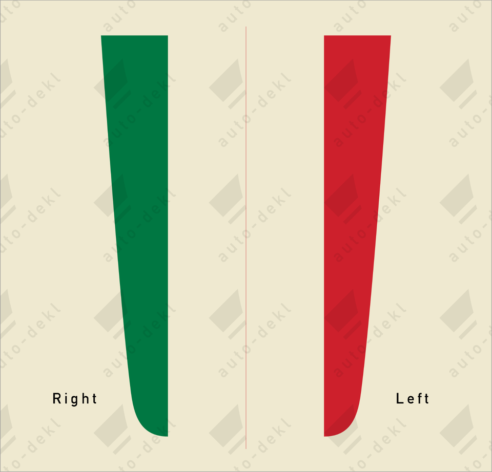 Fits Fiat 500 500C 595 695 Abarth - ITALIAN FLAG Bonnet Stripes Italy ...