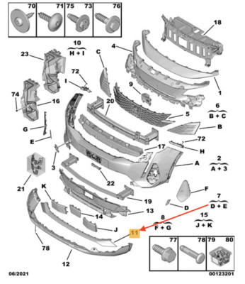 PEUGEOT 3008 Front Bumper Trim 983682721T New Genuine | eBay